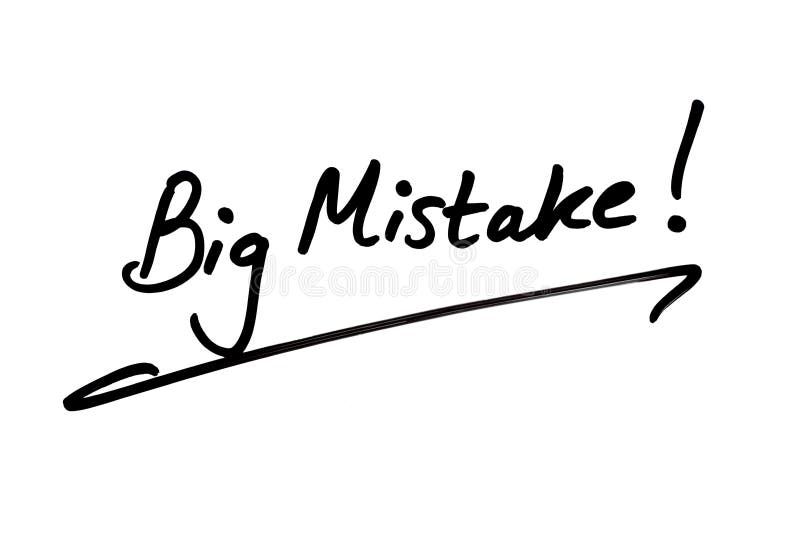 Big mistake! stock illustration. Illustration of confusion - 86681087