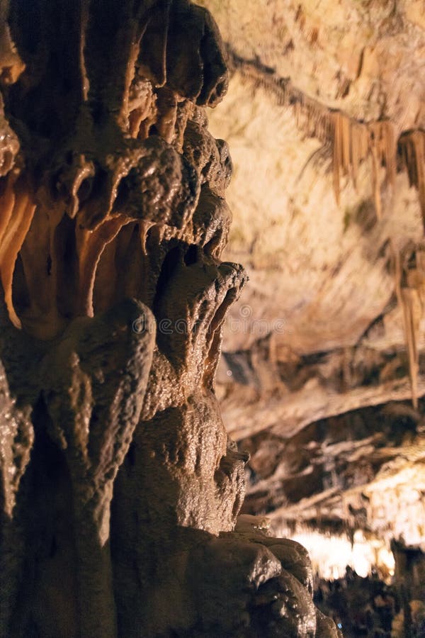 Close up of big stalagmite stock image. Image of stalactite - 271314621
