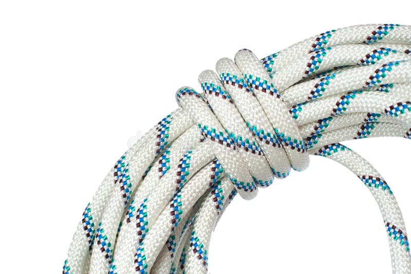 Close Up of Bight of Rope Using in Speleo Activity and Working O Stock ...