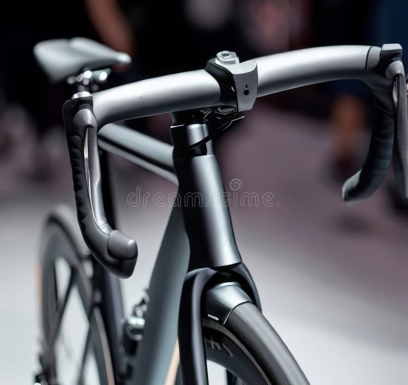 A Close Up of a Bike Handle on a Bike Stock Illustration - Illustration of negative, minimal ...