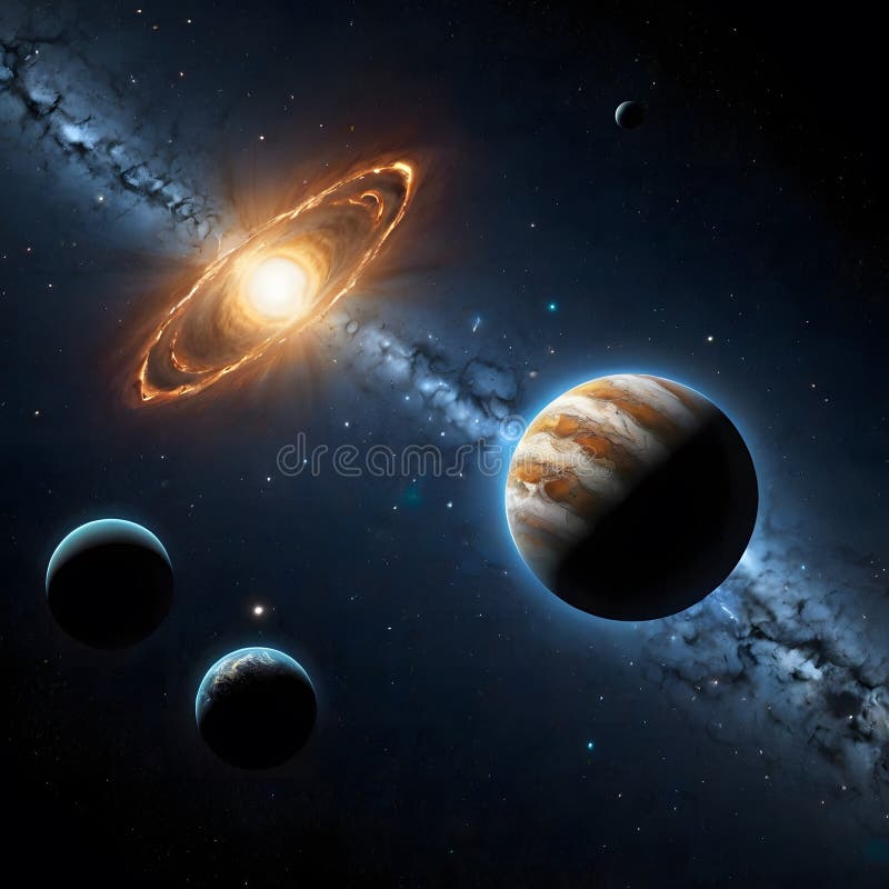 A Close-up of a Binary Star System with Two Stars Orbiting Each Other ...