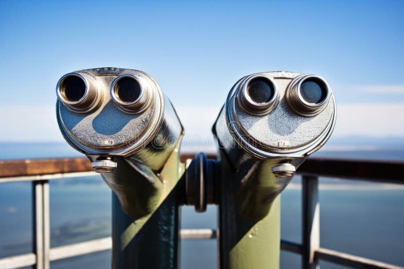 Close-up of Binoculars on Observation Deck Stock Photo - Image of ...