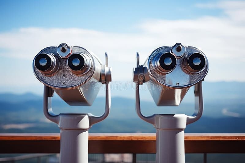 Close-up of Binoculars on Observation Deck Stock Image - Image of ...