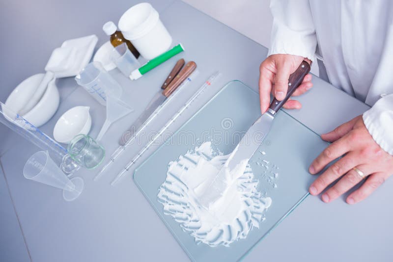 Close Up of a Biochemist Making Some Medicine Stock Photo - Image of ...