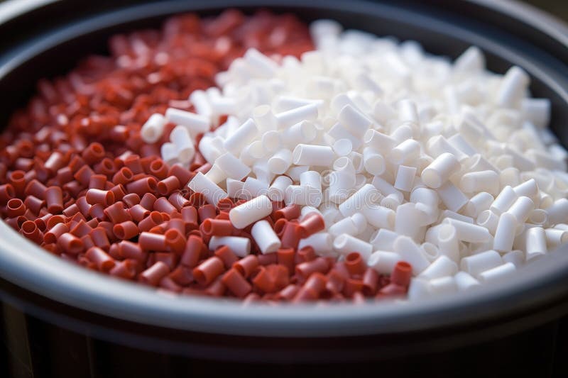 Close-up of Biodegradable Plastic Pellets in a Container Stock ...