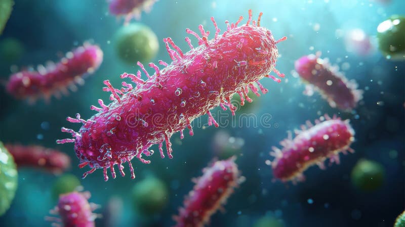 Close Up of a Biological Cell with a Blue Background in Laboratory ...