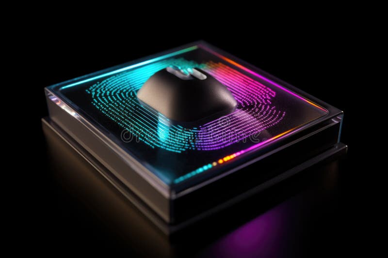 Close-up of a Biometric Fingerprint Scanner Stock Illustration ...
