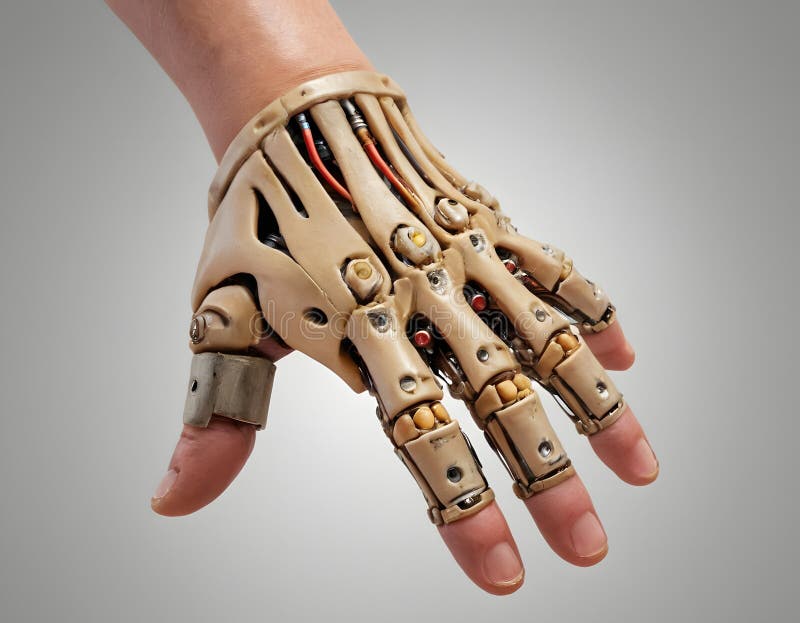 Close-up of a Bionic Arm. Generative AI. Stock Image - Image of human ...
