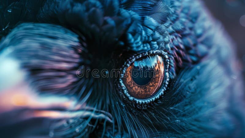 A Close Up of a Bird S Eye with the Iris and Pupil Visible, AI Stock ...