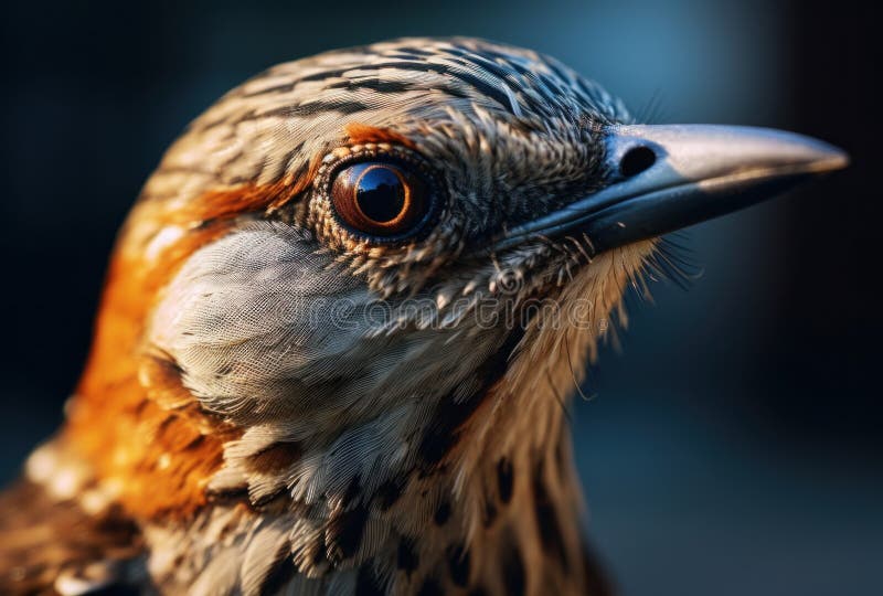 A Close Up of a Bird S Face Stock Illustration - Illustration of ...