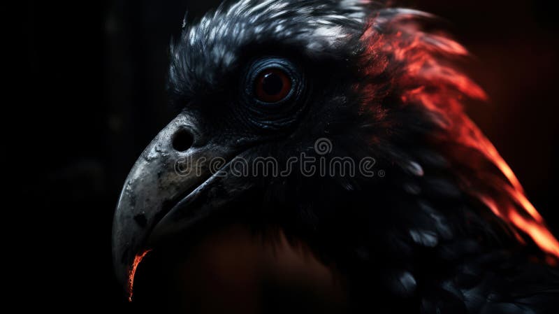A Close Up of a Bird S Face Stock Illustration - Illustration of ...