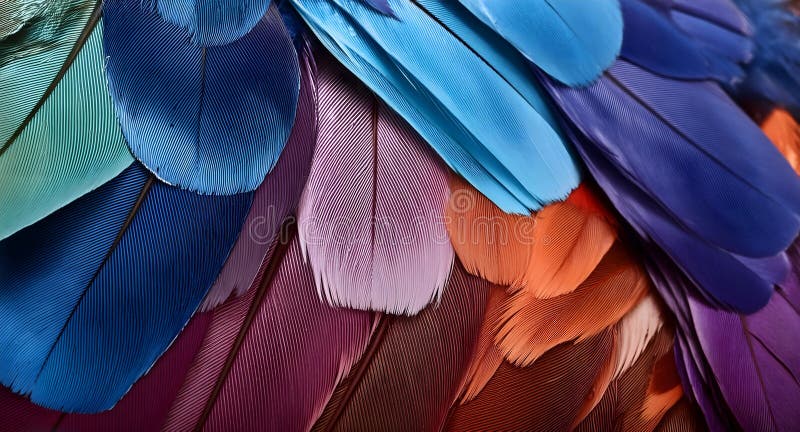 A Close-up of a Bird S Feathers Stock Illustration - Illustration of ...