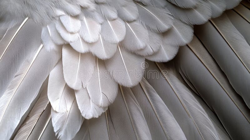 Close-up of a Bird S Wing Feathers, Displaying Intricate Detail and ...