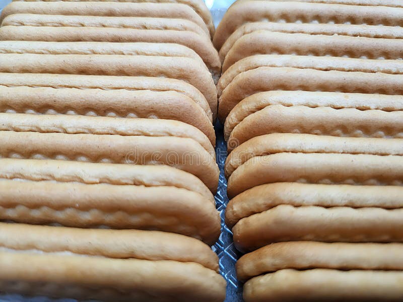 Close-up of Biscuits Neatly Arranged in Their Packaging Stock Image ...