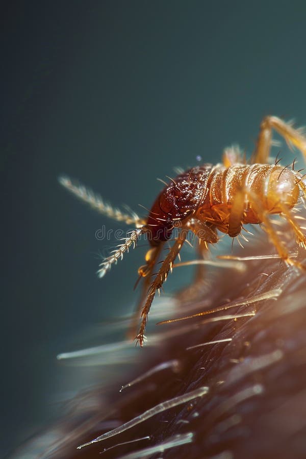 Close up biting flea macro stock image. Image of micro - 343203017