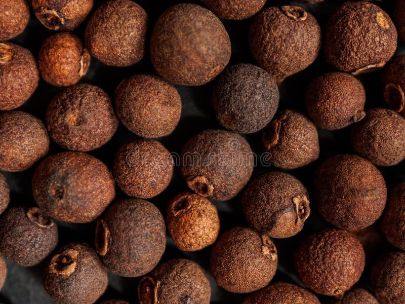 A Close-up of Black Allspice, Highlighting the Texture and Rich Color ...