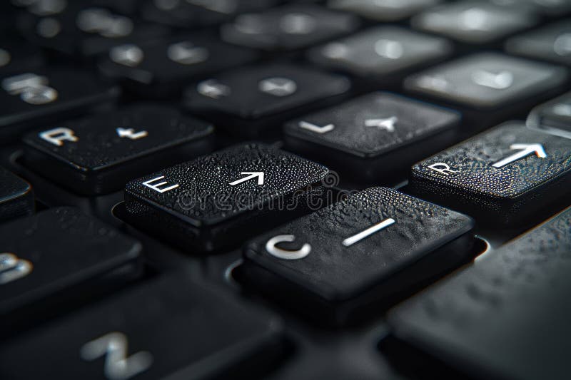 Close Up of Black Arrow Keys on Computer Keyboard for Controlling ...