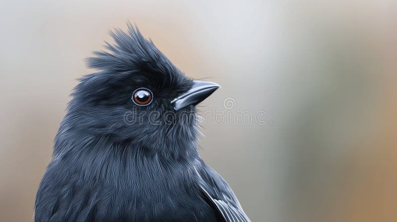A Close Up of a Black Bird with Red Eyes and Feathers, AI Stock Photo ...