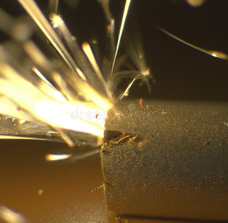 Close Up of Black Burned Sparkler Producing Multiple Sparks, Created ...