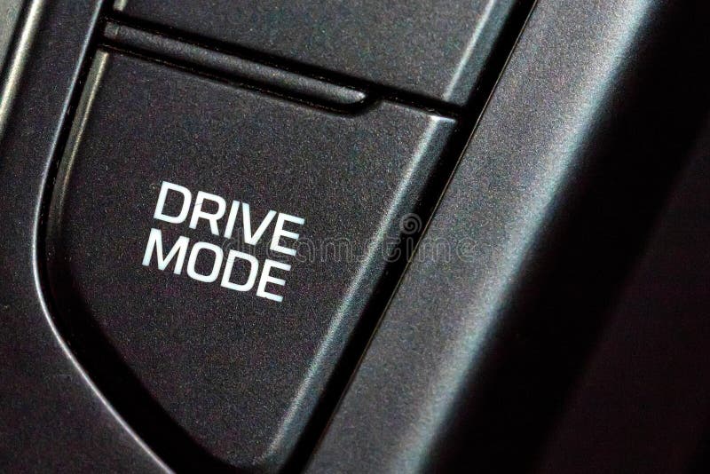 Drive Mode Button in Modern Car Close Stock Photo - Image of electrical ...