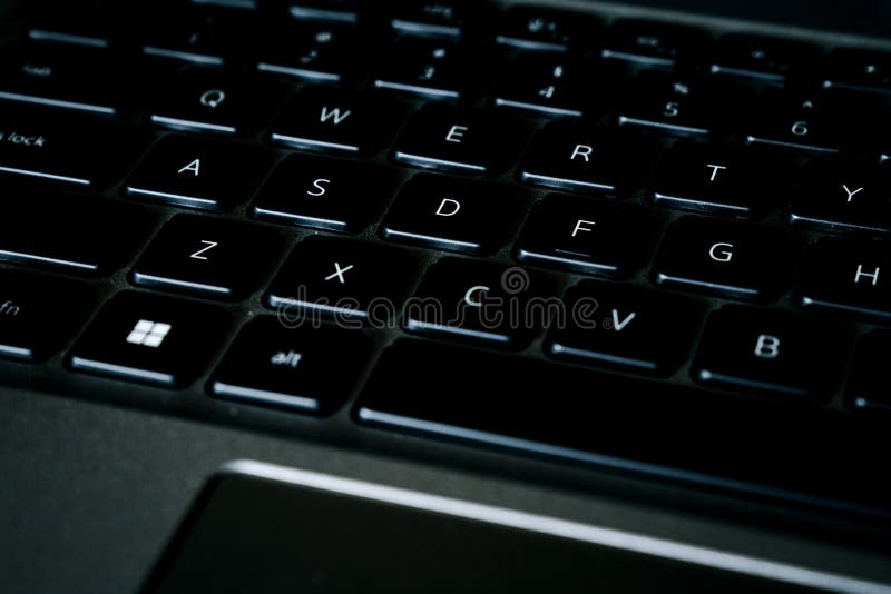 Black computer keyboard stock photo. Image of notebook - 366046846