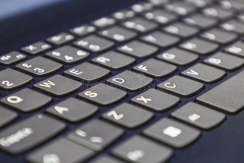 Close Up of Black Computer Keyboard Keys Showing Detailed Texture and ...