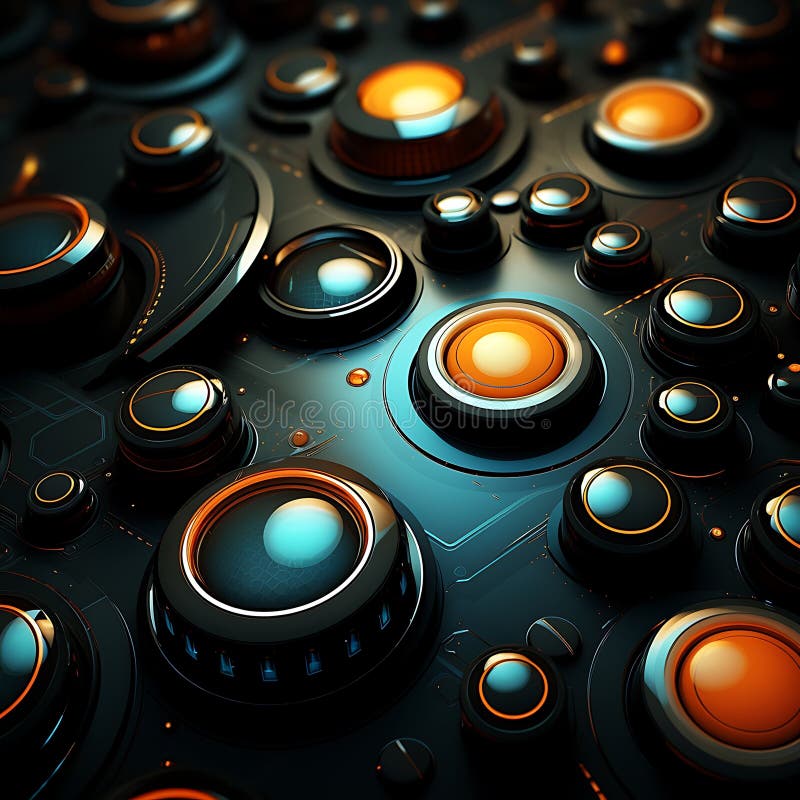 A Close Up of a Black Device Stock Illustration - Illustration of ...