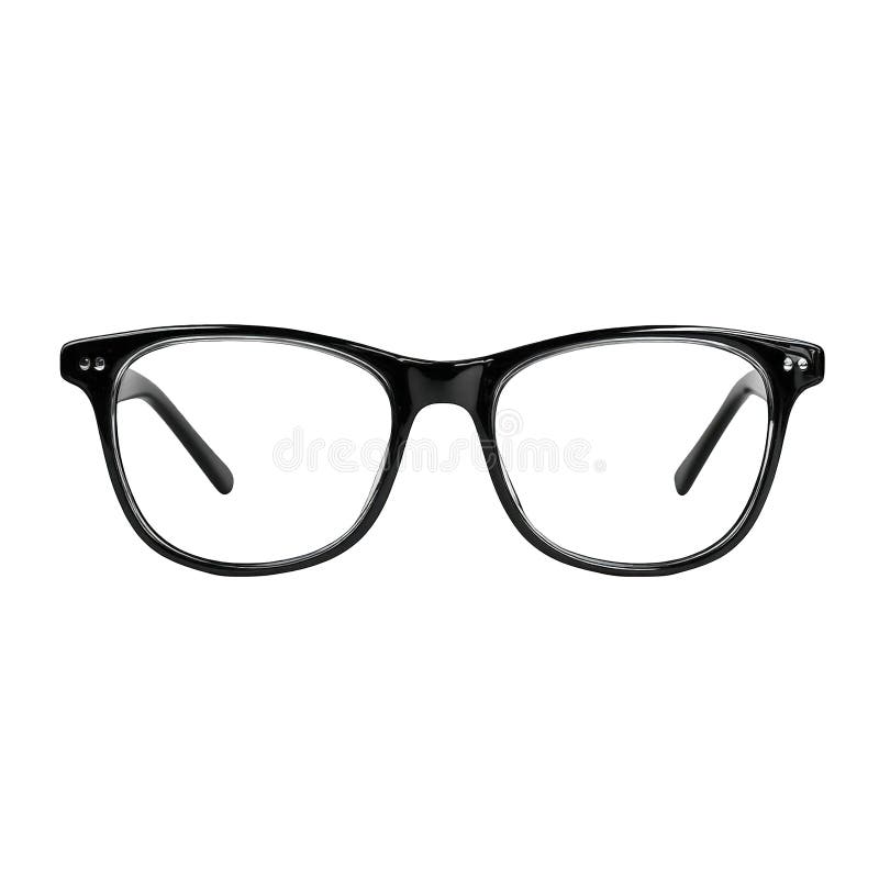 Close Up of Black Framed Glasses on a Plain Black Background View on ...