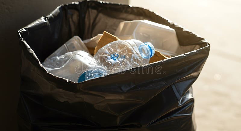 Overfilled Trash Bag stock illustration. Illustration of close - 378530507