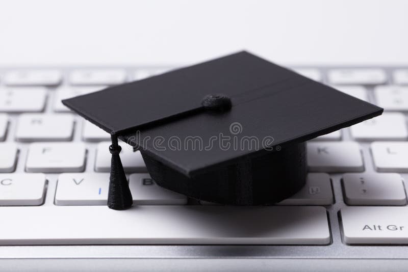 Close-up of Black Graduation Cap Stock Photo - Image of educate ...