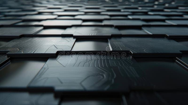 A Close Up of a Black and Grey Tile Pattern Stock Illustration ...