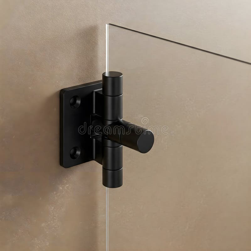 A Close-up of a Black Hinge or Connector Attached To a Wall, Next To a ...