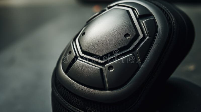 A Close Up of a Black Knee Pad, AI Stock Illustration - Illustration of ...