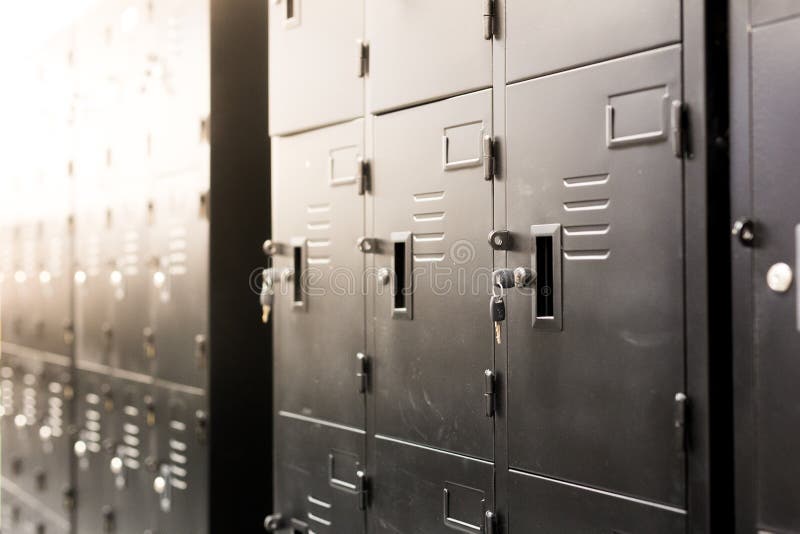 Close-up of School Locker stock image. Image of open, numbers - 8526307
