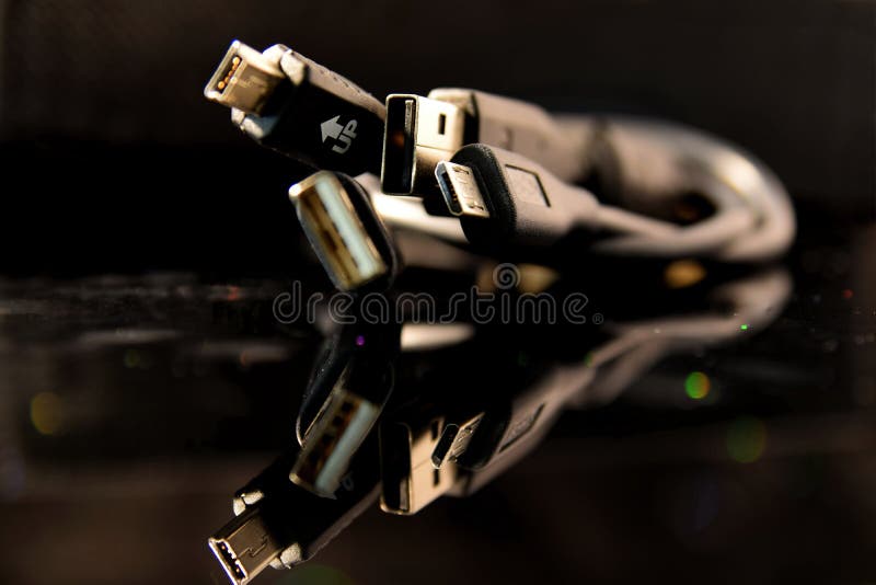 Close up usb cable stock image. Image of corporate, cable - 159243235