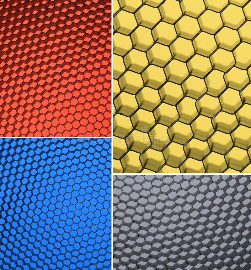 Close Up of Black Net. Different Colours Lights Stock Illustration ...