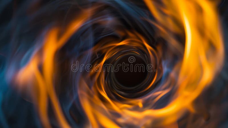 A Close Up of a Black and Orange Fire Vortex, AI Stock Photo - Image of ...