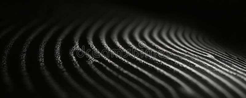 Close-up of Black Sand with Wavy Pattern, Abstract Texture. Natural Art ...