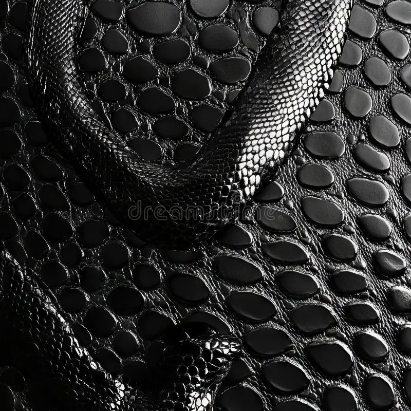 A Close Up of a Black Snake Skin Texture Stock Image - Image of closeup ...