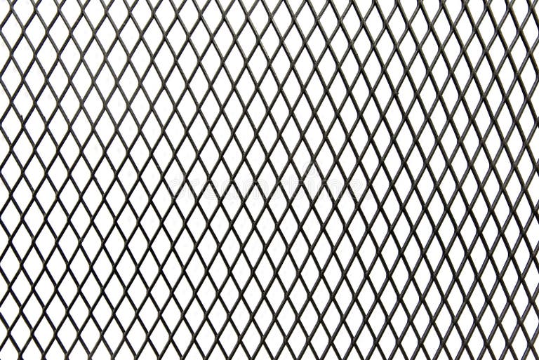 Close Up Black Steel Net Cage for Texture Isolate on White Background ...