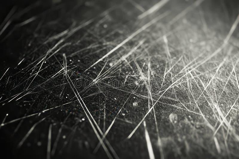 Close-up of Scratched Black Surface with White Lines Stock Illustration ...