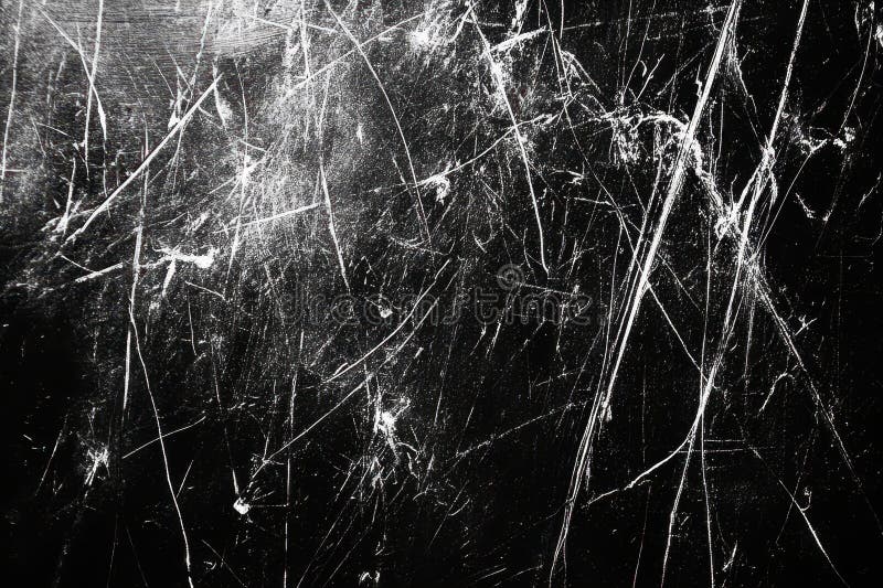 Close-Up of a Black Surface with White Scratches and Marks Stock ...