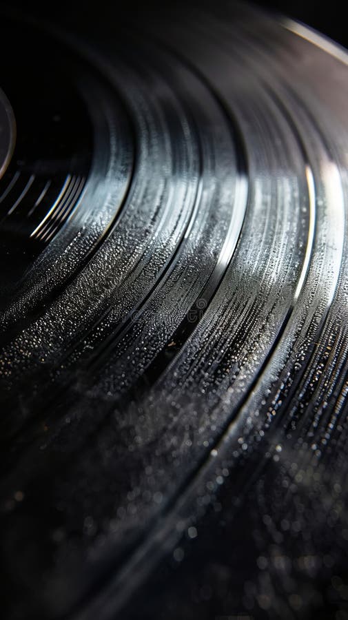 A Close Up of a Black Vinyl Record Stock Photo - Image of close, player ...