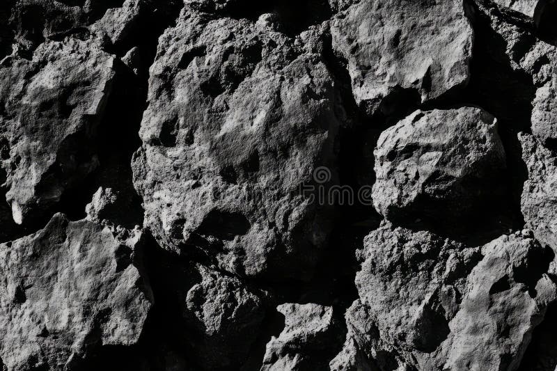 Close-up of Black Volcanic Rock Texture, Rough, Porous Surface with ...