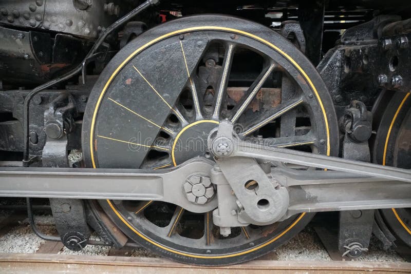 Close Up of the Wheel of a Train on a Track Stock Photo - Image of ...