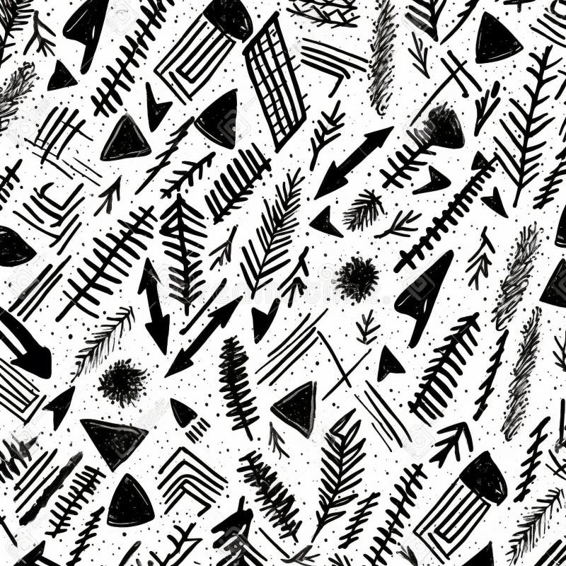 A Close Up Black and White Abstract Stock Illustration - Illustration ...