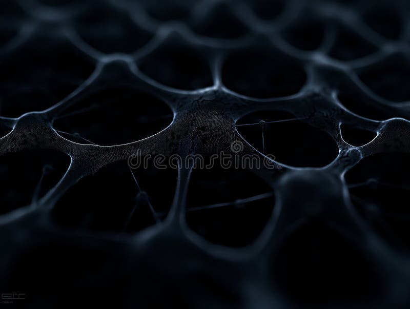 A Close Up of a Black and White Image of a Spider Web Stock Photo ...