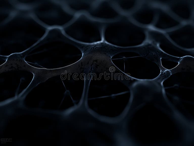A Close Up of a Black and White Image of a Spider Web Stock Photo ...