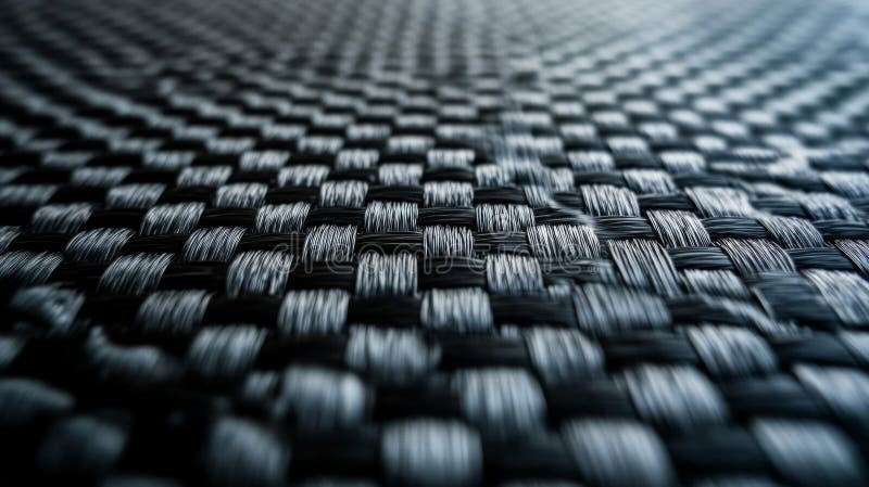 Close-up of a Black and White Interwoven Fabric Texture Stock ...