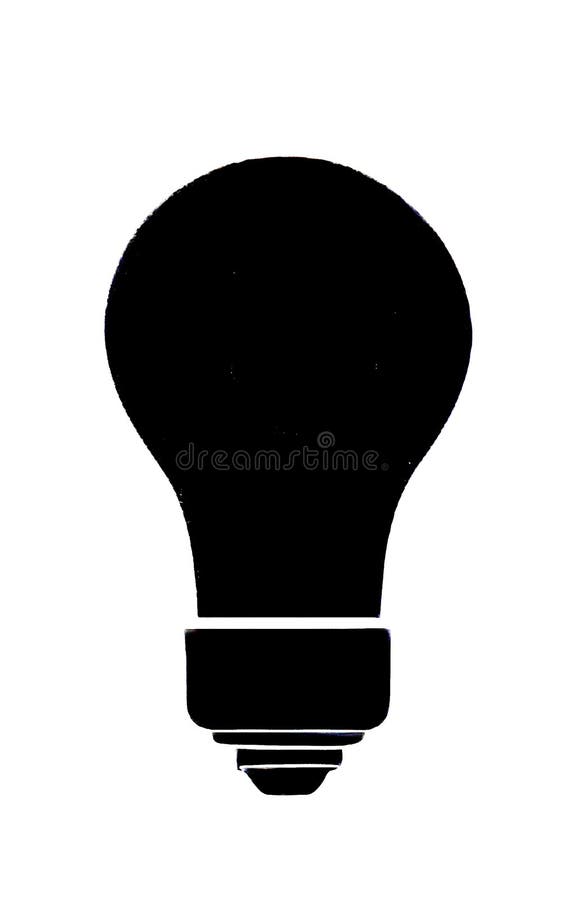 Close-up Black and White Light Bulb Stock Image - Image of fluorescent ...